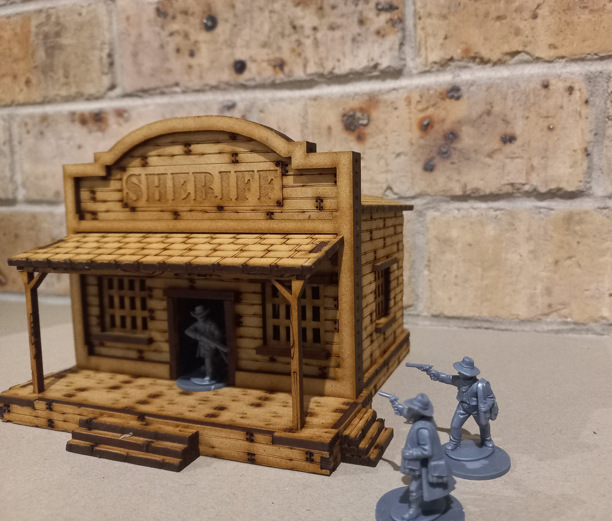 Wild West Deluxe Sheriff Office Terrain 28mm Scale – Dark Castle Terrain