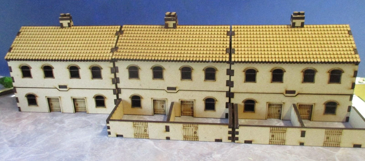 3x Semi Detached or 6x House Terraces 15mm Scale – Dark Castle Terrain
