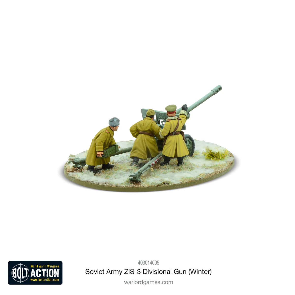 Bolt Action Soviet ZIS-3 divisional gun (Winter) – Dark Castle Terrain