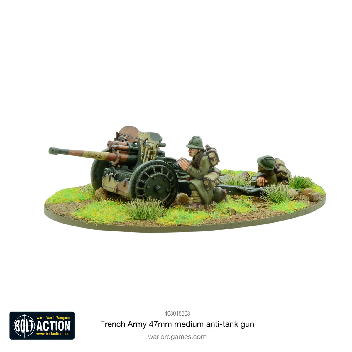 Bolt Action French Army 47mm medium anti-tank gun- – Dark Castle Terrain