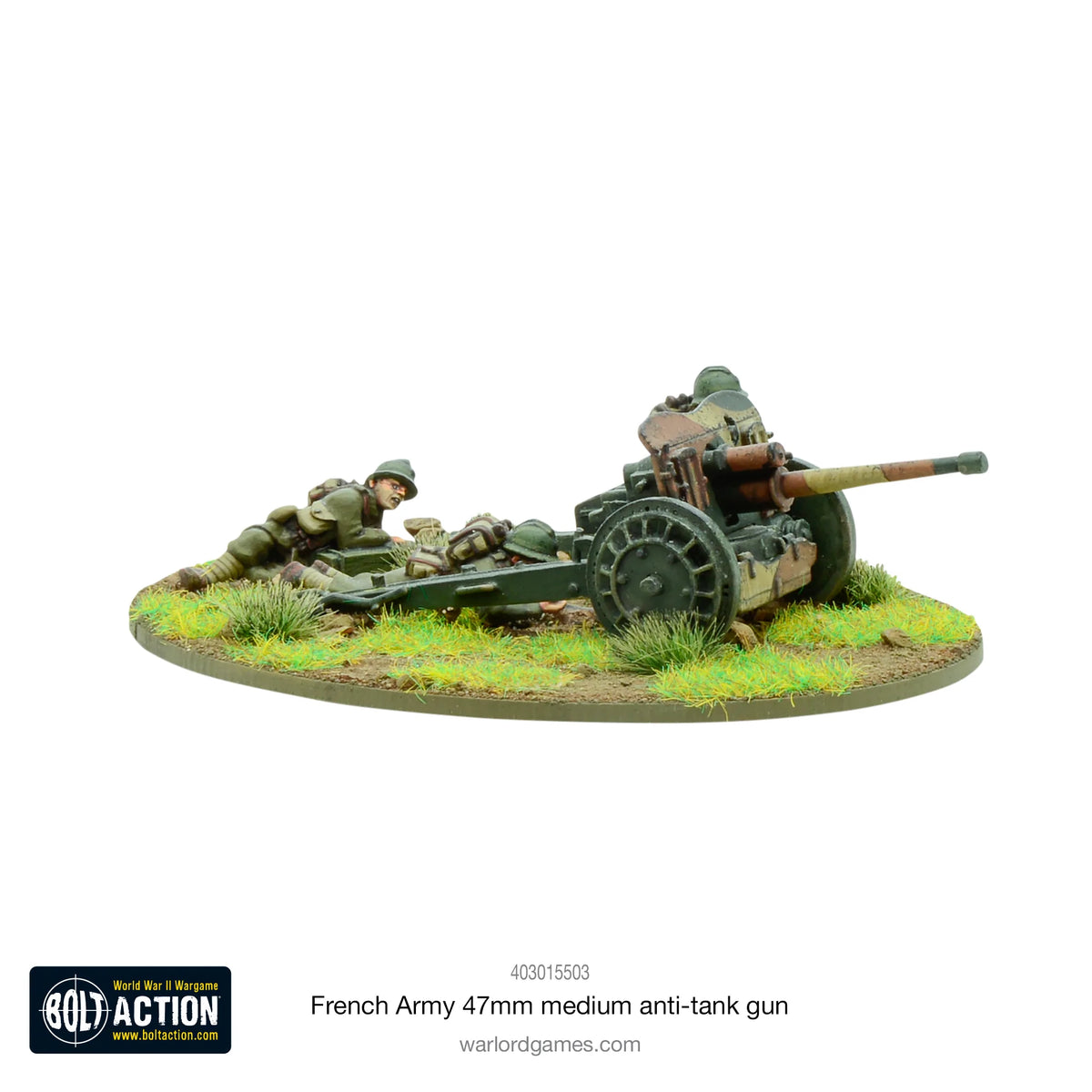 Bolt Action French Army 47mm medium anti-tank gun- – Dark Castle Terrain