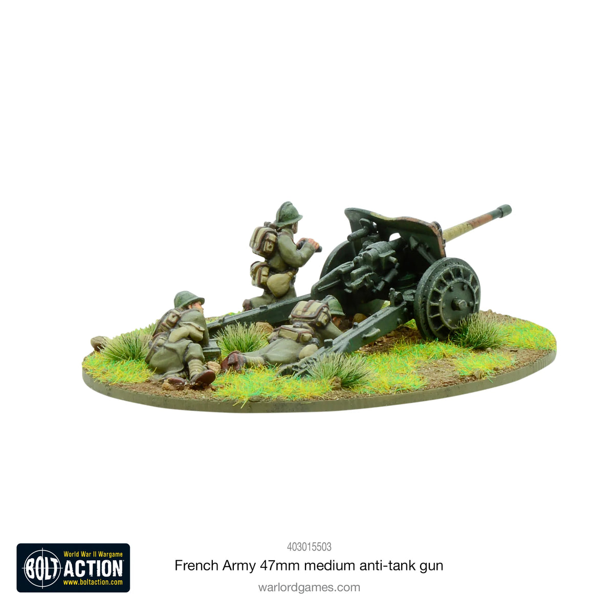 Bolt Action French Army 47mm medium anti-tank gun- – Dark Castle Terrain