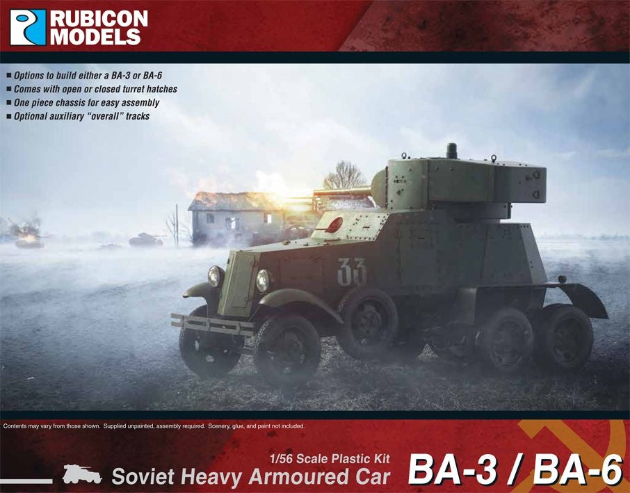 Rubicon Models - BA-3 / BA-6 Heavy Armoured Car – Dark Castle Terrain