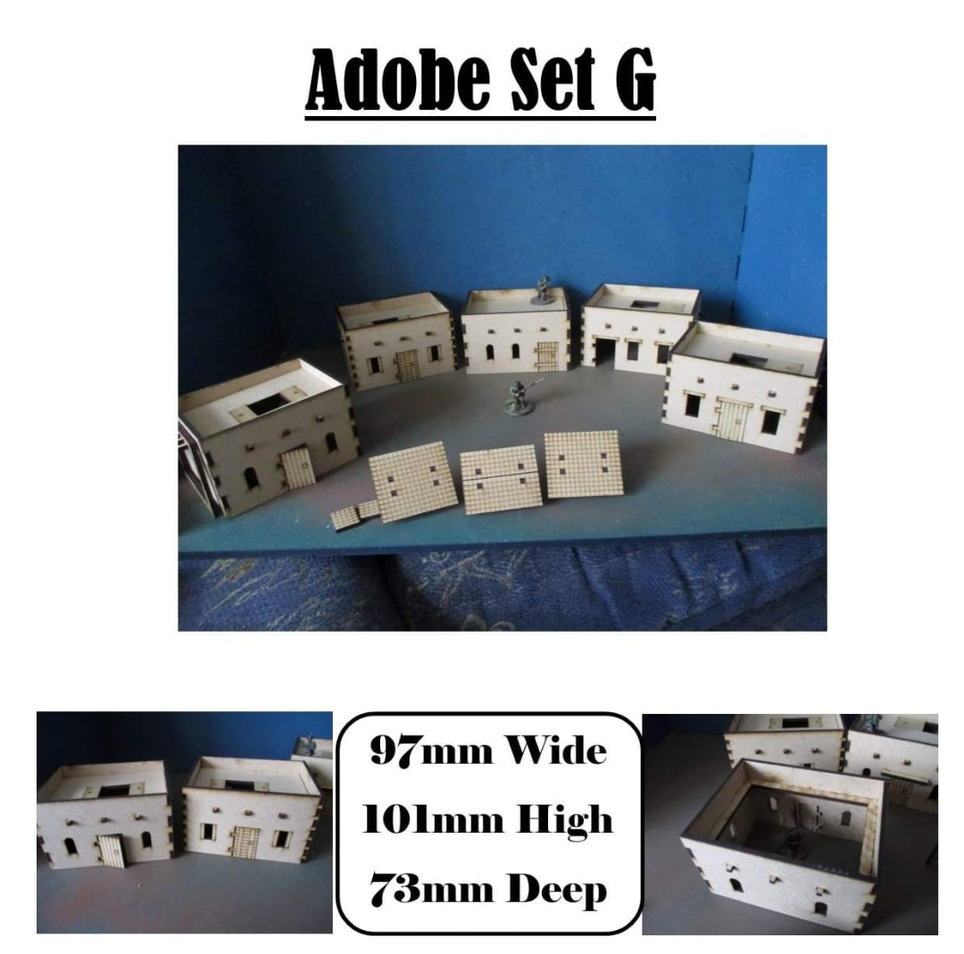 Adobe Set G 28mm Scale – Dark Castle Terrain