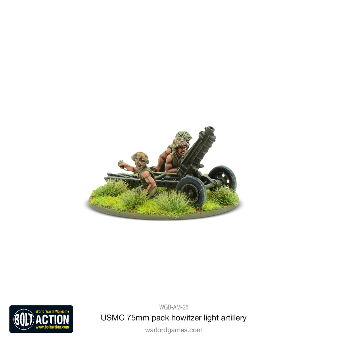 Bolt Action USMC 75mm pack howitzer light artillery - – Dark Castle Terrain