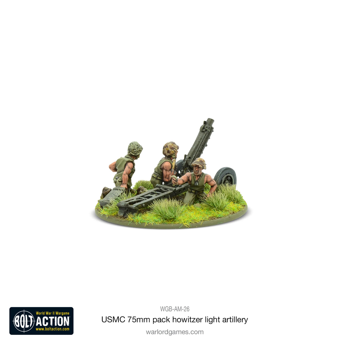 Bolt Action USMC 75mm pack howitzer light artillery - – Dark Castle Terrain