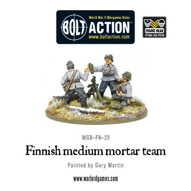 Bolt Action Finnish medium mortar team- – Dark Castle Terrain