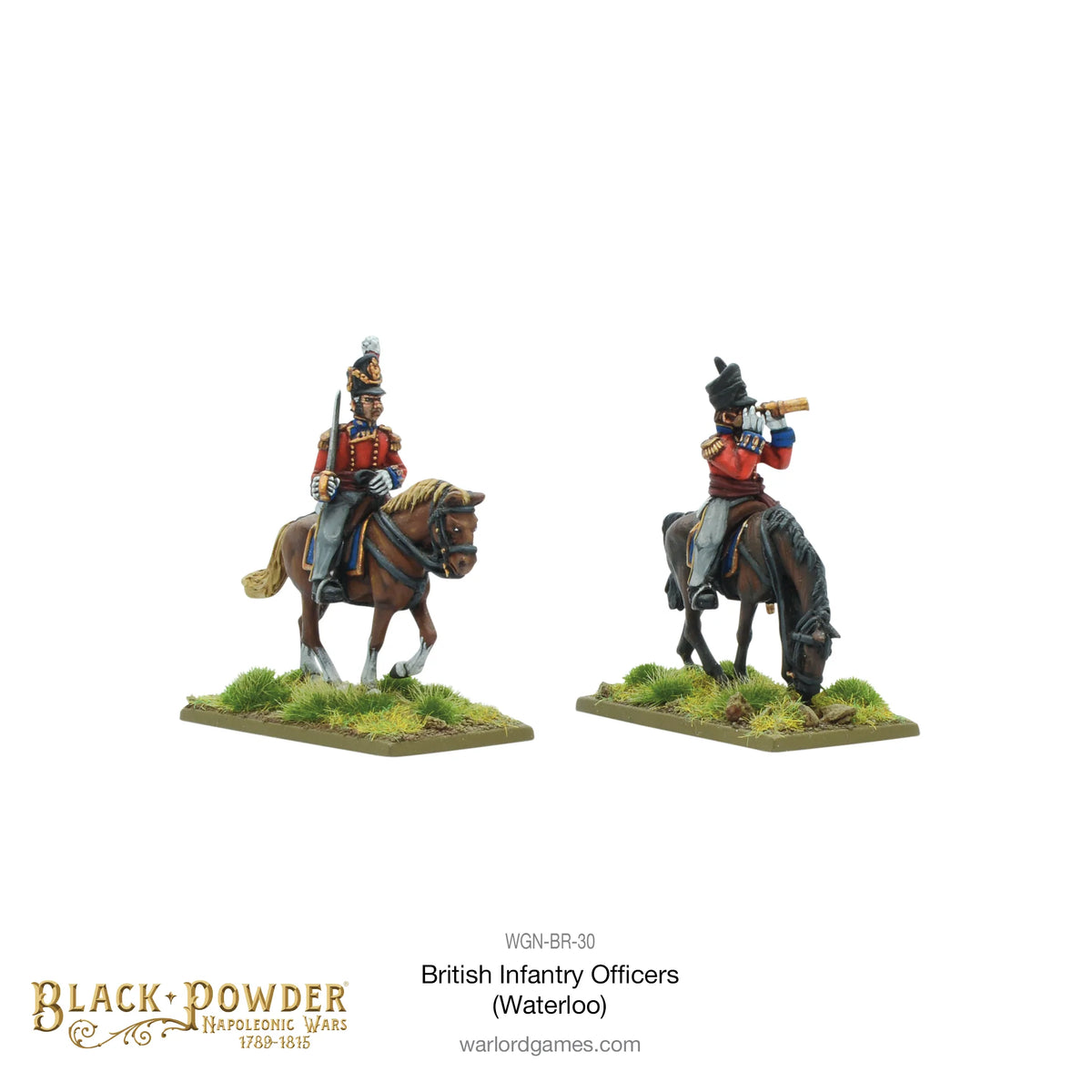 Mounted Napoleonic British Infantry Officers (Waterloo campaign) – Dark ...